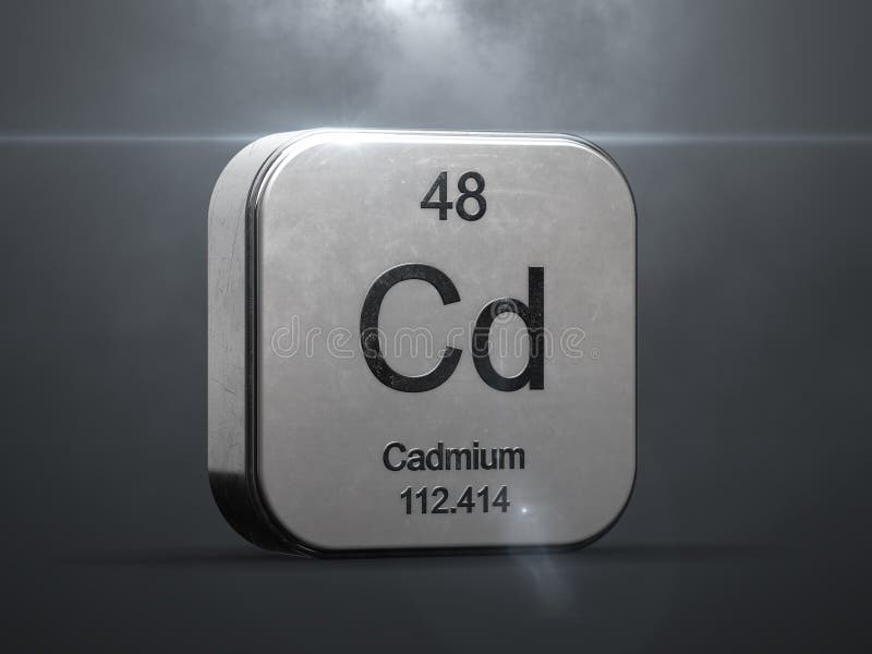 3d Cadmium element stock illustration. Illustration of chemistry - 39065978