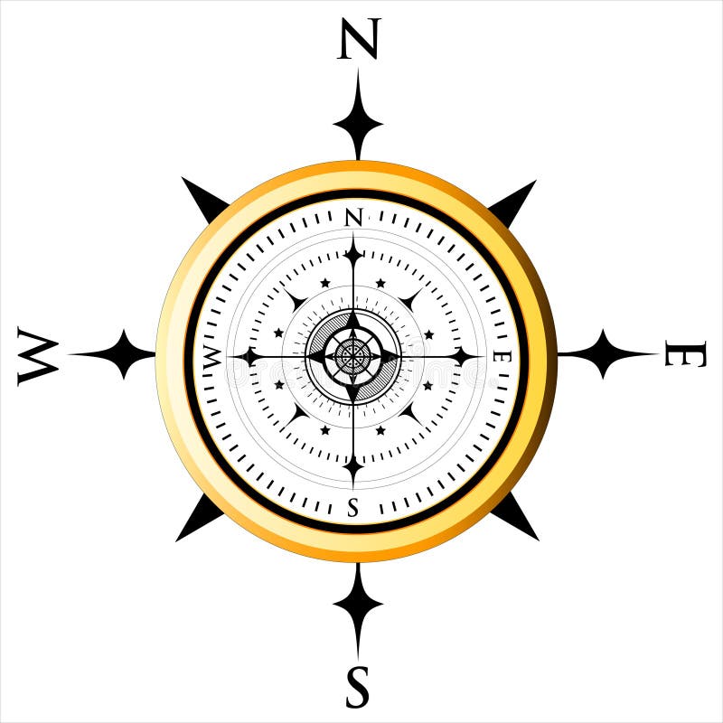 Cadran de compas illustration stock. Illustration du antique - 3606823