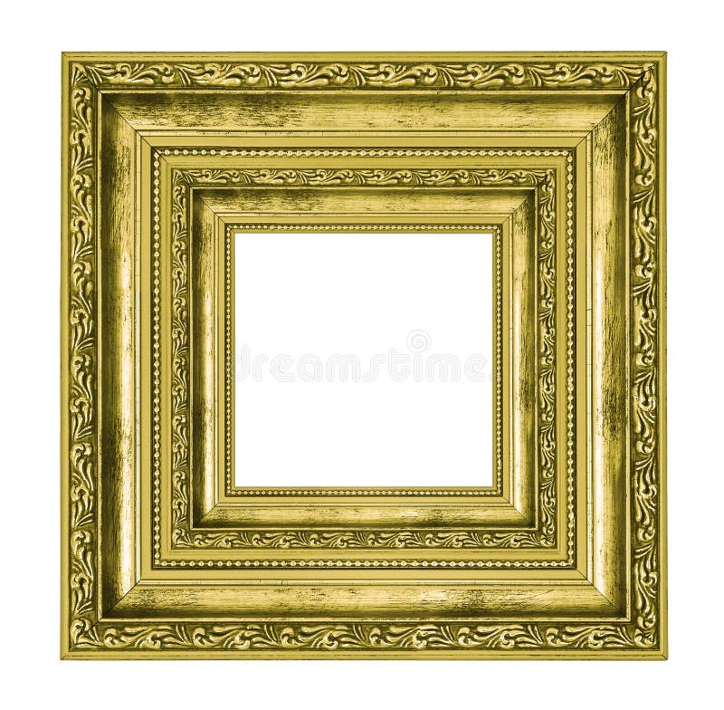 Cadre Carré D'or Richement Décoré Image stock - Image du carré ...
