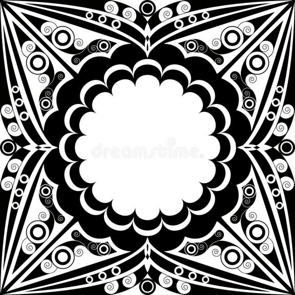 Cadre d'arabesque illustration de vecteur. Illustration du cercle ...