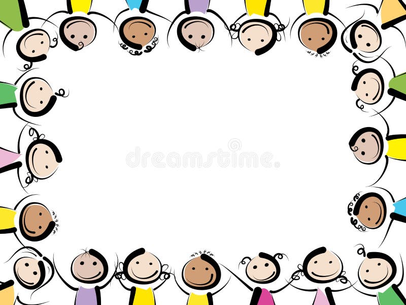 Cadre d'enfants illustration de vecteur. Illustration du attraction ...