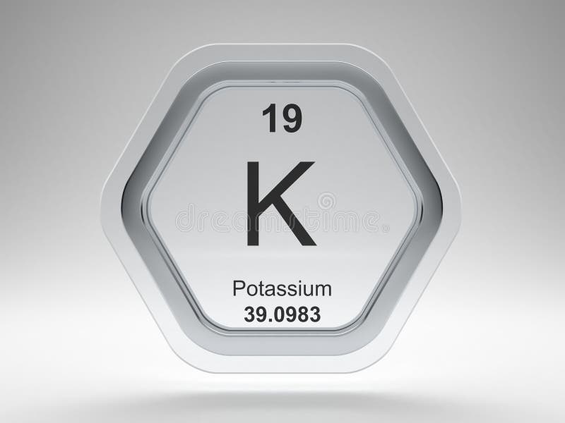 Symbole De Potassium - K L'élément De La Table Périodique a Bourdonné ...