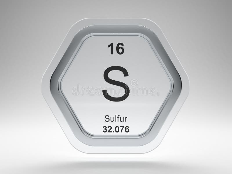Symbole Du Soufre Signer Le Soufre Avec Le Nombre Atomique Et Le Poids ...