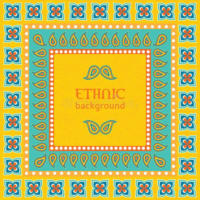 Cadre D'ornamental D'origine Ethnique Illustration de Vecteur ...