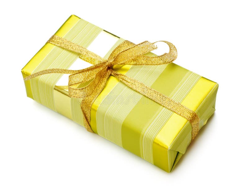 Cadre de cadeau jaune photo stock. Image du cadre, scintillement - 17997126