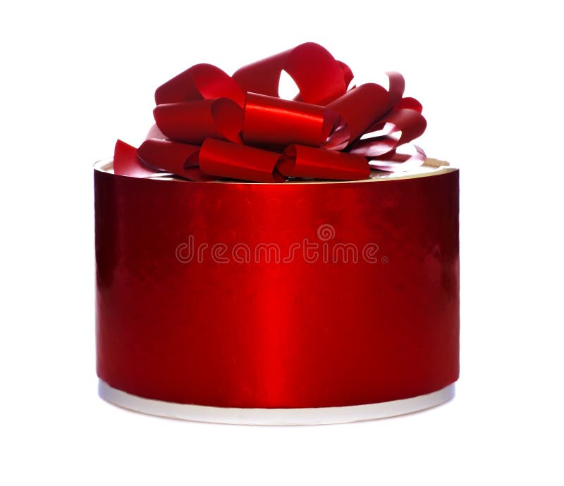 Boîte cadeau ronde image stock. Image du brillant, festif - 17496265