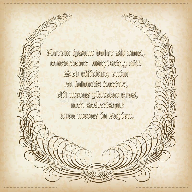 Cadre de calligraphie illustration de vecteur. Illustration du élégance ...