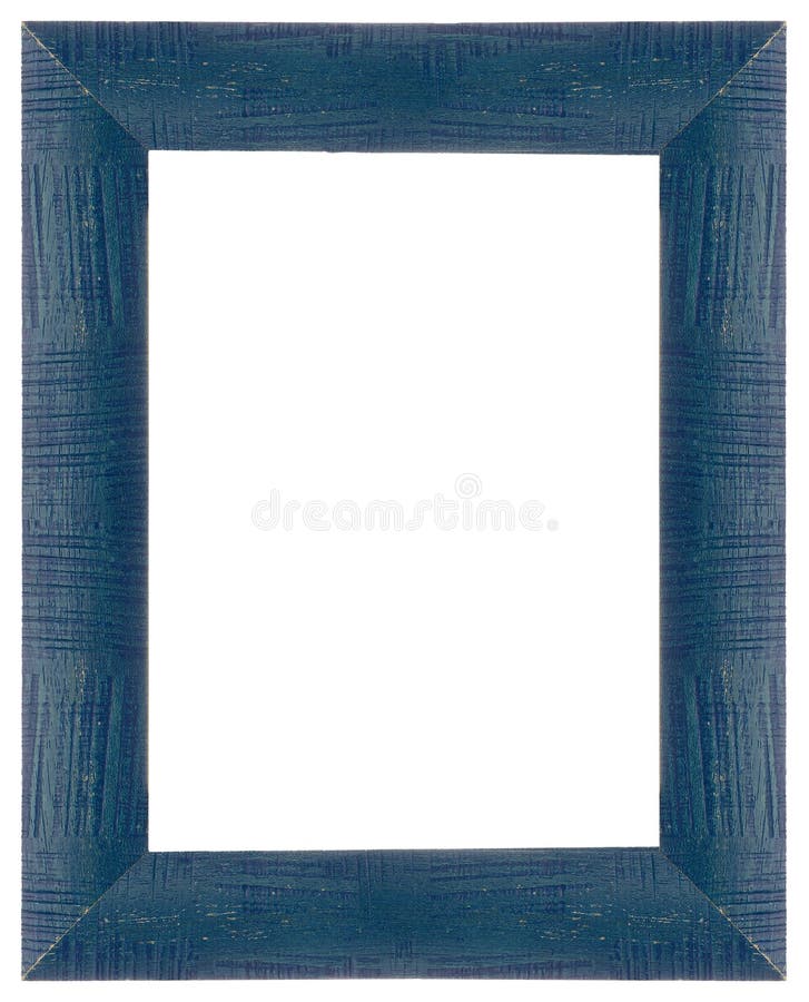 Cadre en bois bleu image stock. Image du exposition, bleu - 34000789
