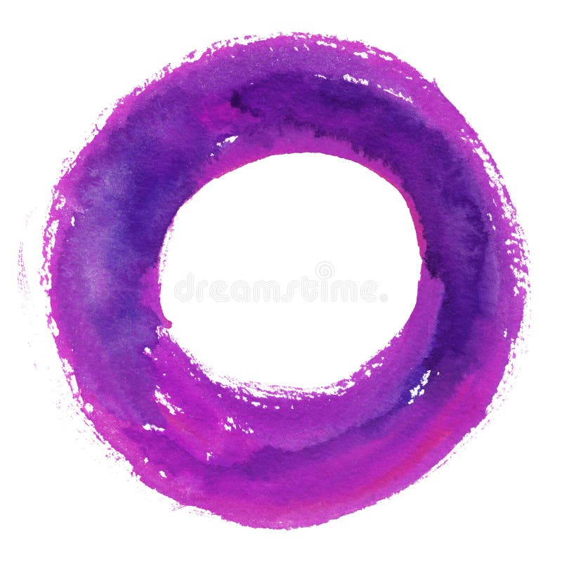 Cadre Rond D'aquarelle, Forme De Forme De Cercle Illustration Stock ...
