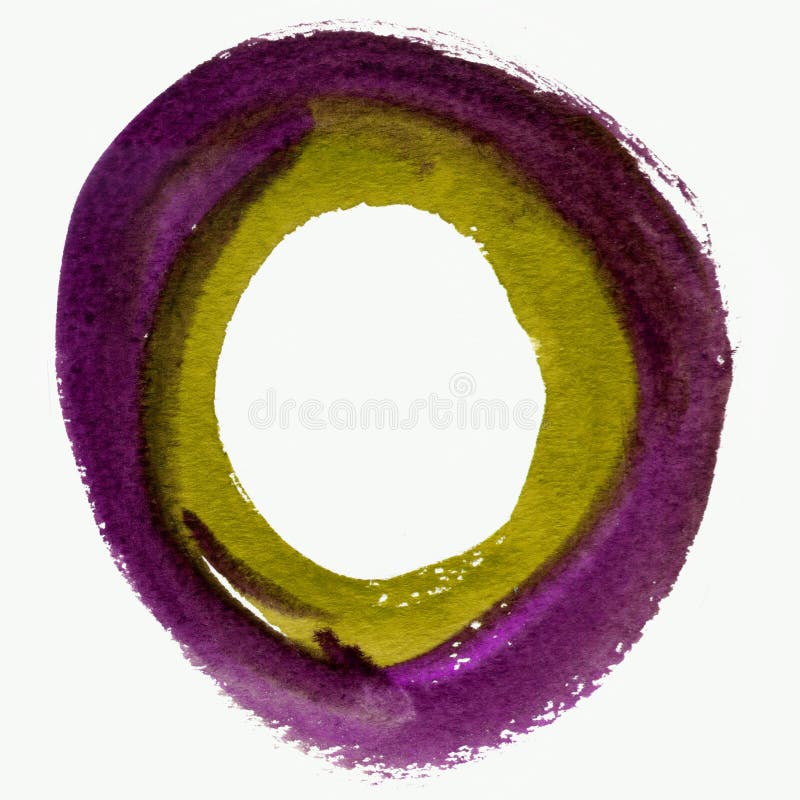 Cadre Rond D'aquarelle, Forme De Forme De Cercle D'isolement ...