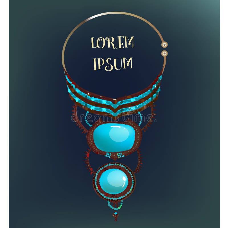 Cadre Rond De Mode - Collier Illustration de Vecteur - Illustration du ...