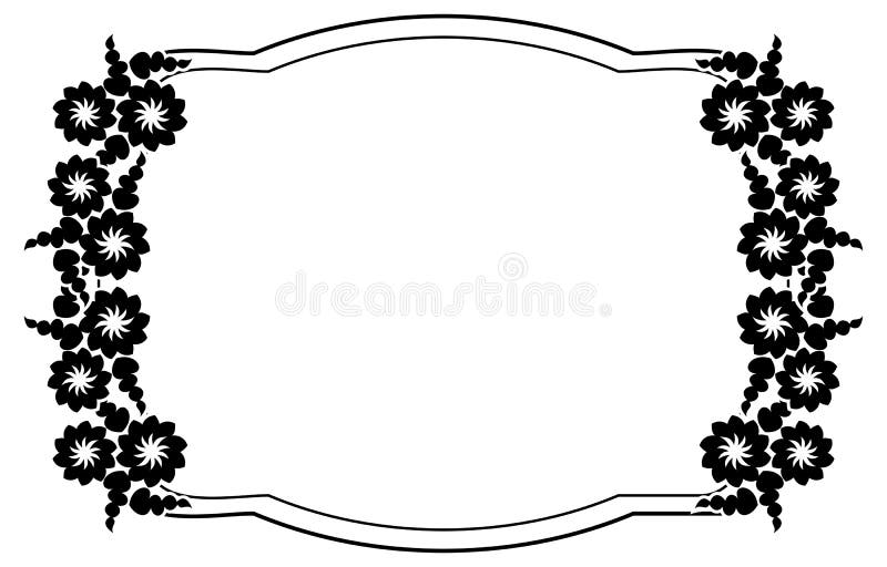 Cadre rond noir et blanc illustration de vecteur. Illustration du ...