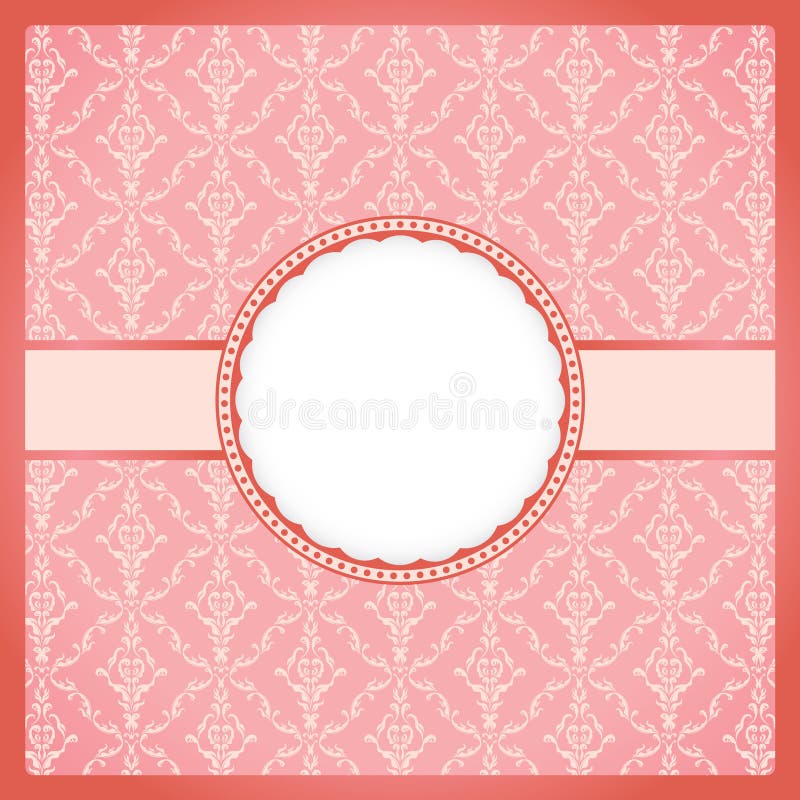 Cadre rond rose de vintage illustration de vecteur. Illustration du ...
