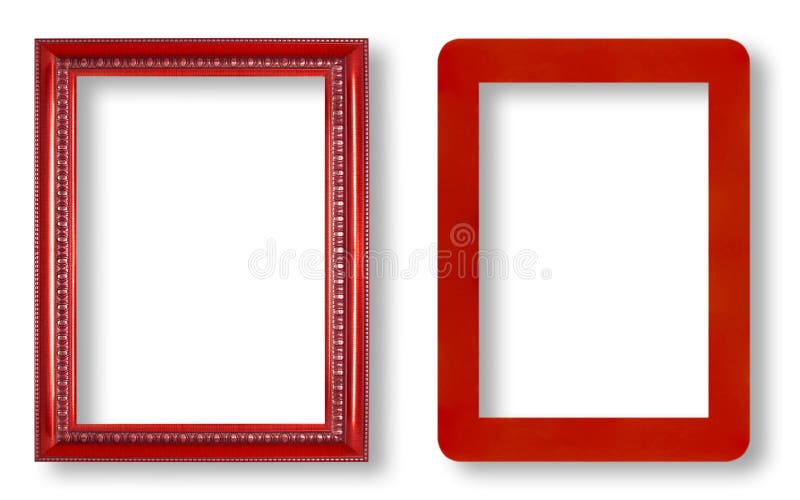 Cadre Rouge D'isolement Sur Le Fond Blanc Image stock - Image du rampe ...