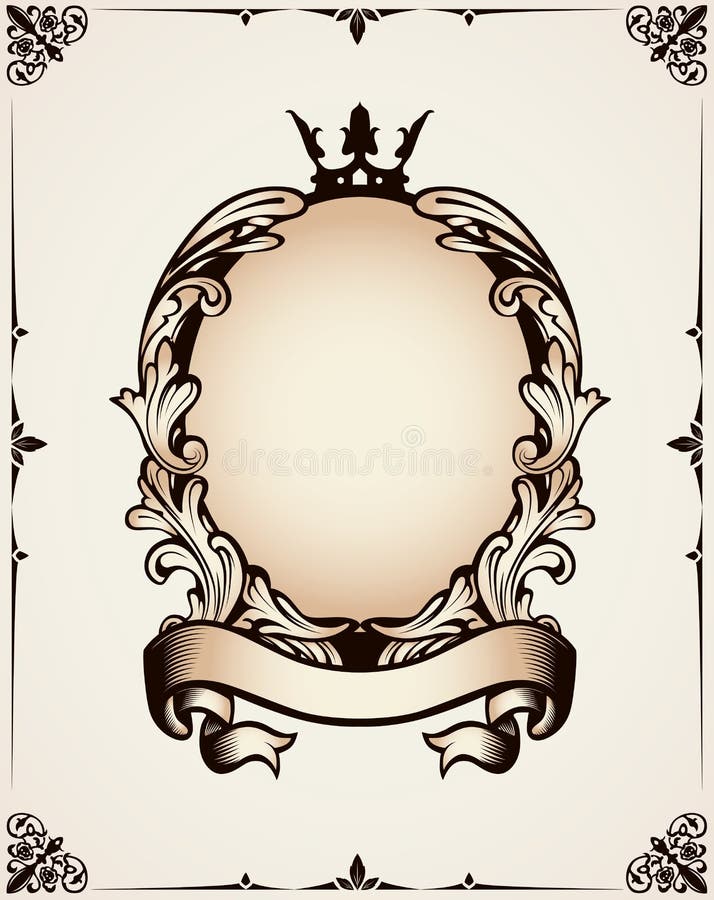 Cadre royal décoratif illustration de vecteur. Illustration du détaillé ...