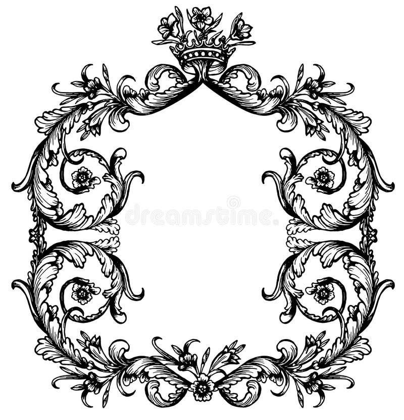 Cadre royal de vintage illustration de vecteur. Illustration du ...
