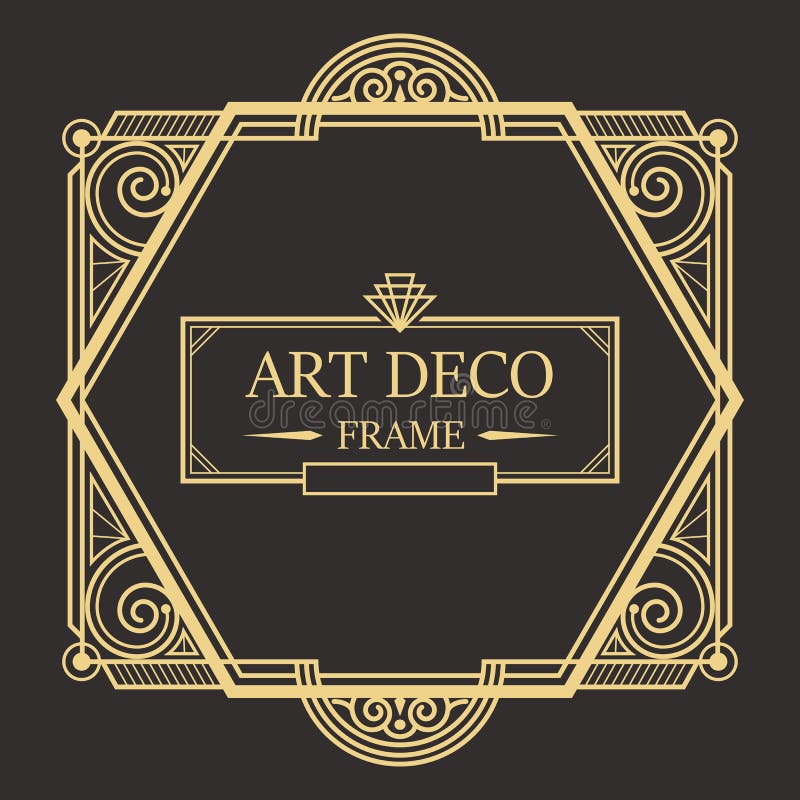 Cadre Vector02 D'Art Deco Border Illustration de Vecteur - Illustration ...