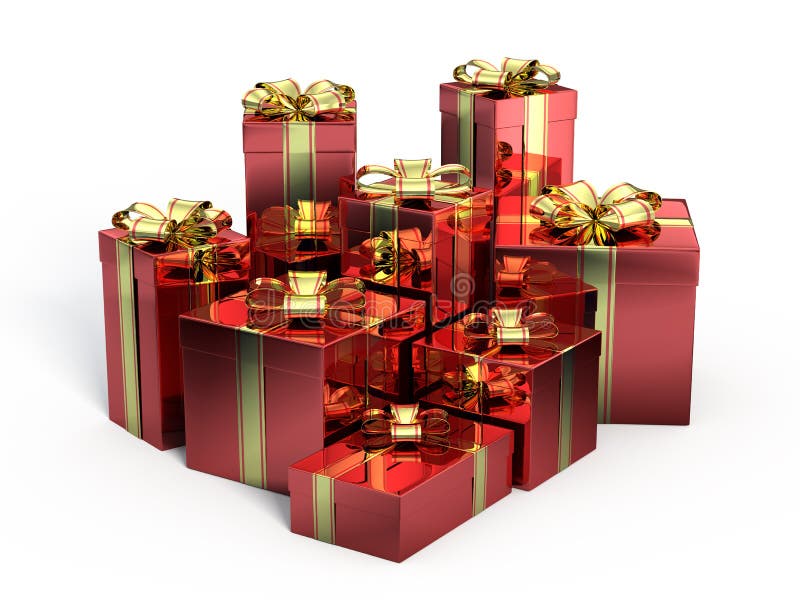 Cadeau Rouge Avec Symboles De Pourcentage Illustration Stock ...