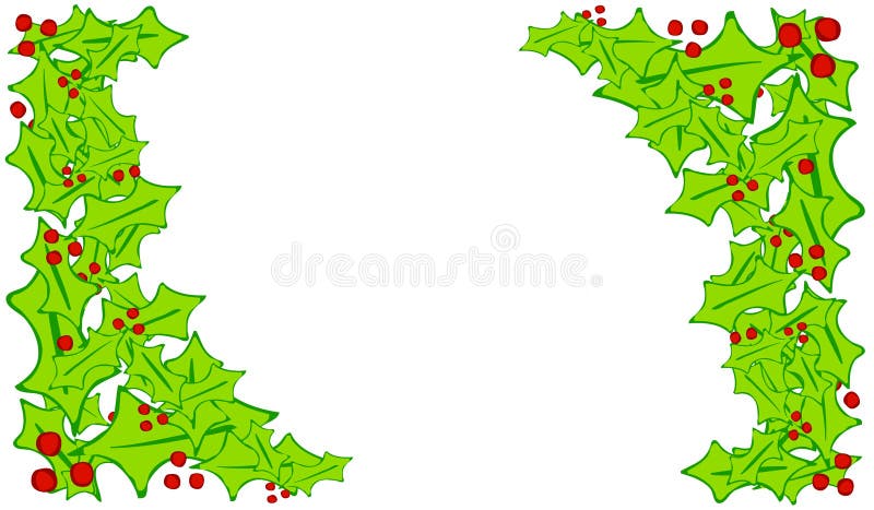 Cadres De Coin De Lame De Houx D'Artsy Illustration Stock ...