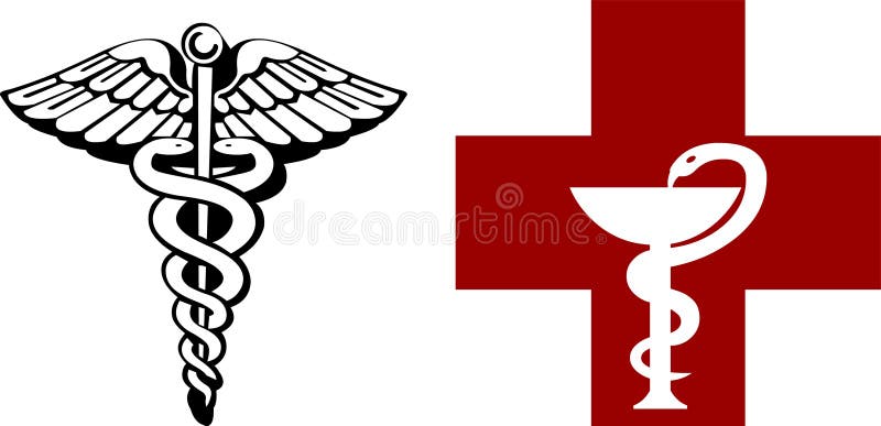 Caduceus Illustration stock vector. Illustration of greek - 84882810
