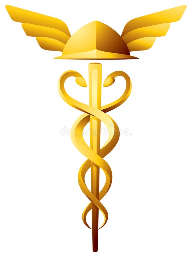 Caduceo ilustración del vector. Ilustración de muestra - 15129826