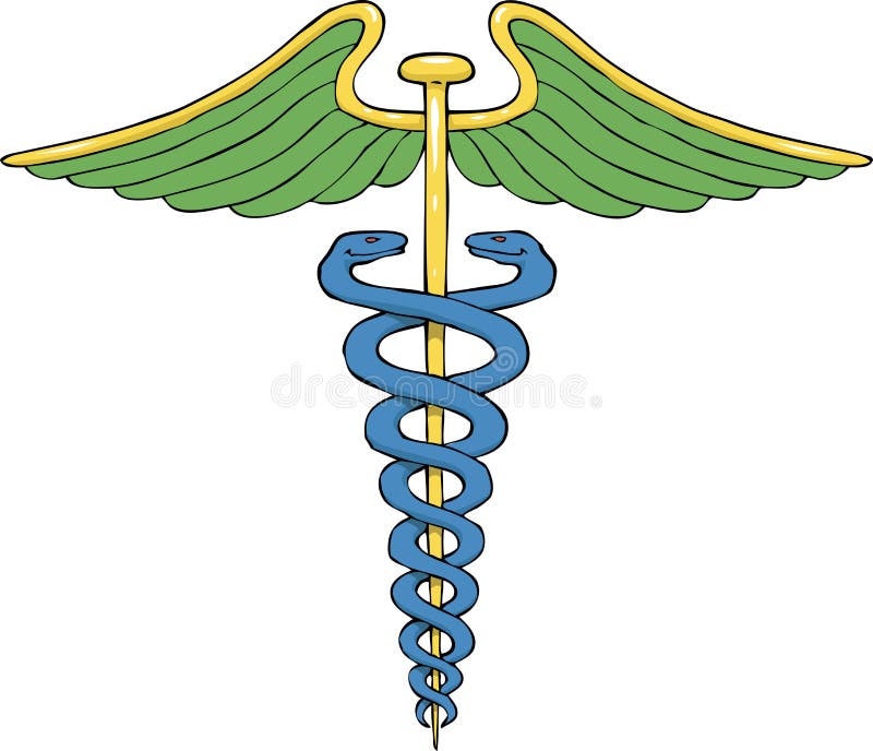 Caduceo ilustración del vector. Ilustración de indigente - 23486809