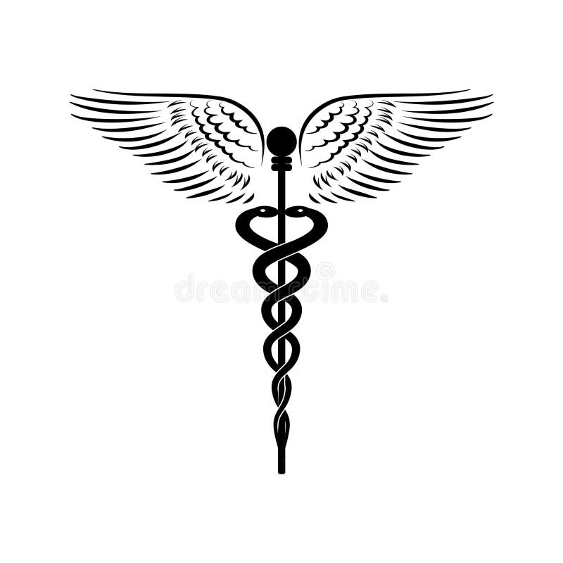 Caduceo - Ejemplo Del Vector Del Símbolo De La Medicina Ilustración del ...