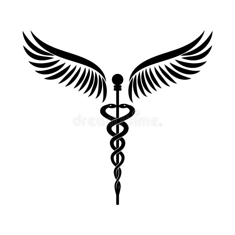 Caduceo - Símbolo De La Medicina Ilustración del Vector - Ilustración ...