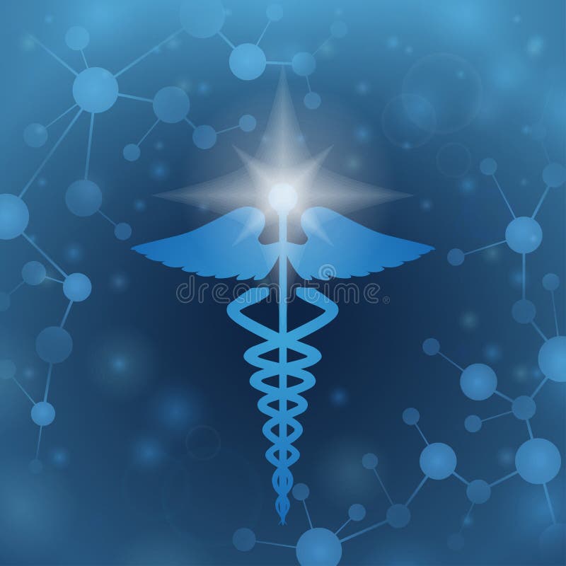 Caduceus stock vector. Illustration of abstract, light - 43200827