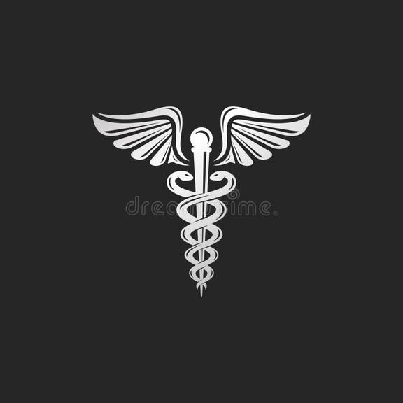 Caduceus logo design stock vector. Illustration of graphic - 269238372