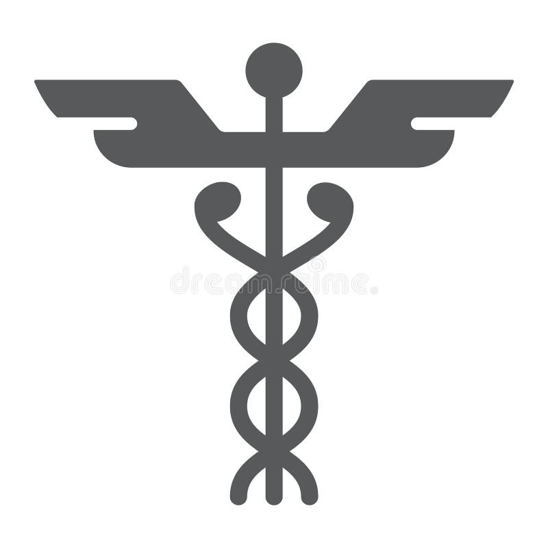 Caduceus Glyph Icon, Medicine and Healthcare Stock Vector ...