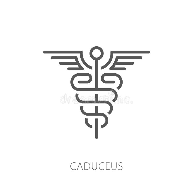 Caduceus Logo Vector Modern Caduceus Logo