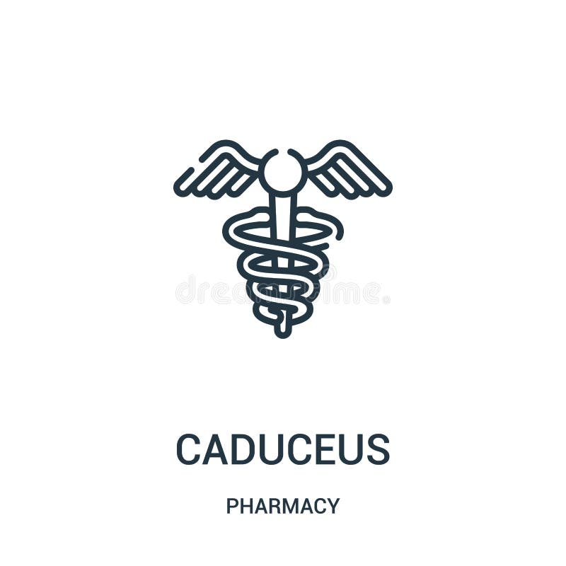 Caduceus Icon Vector from Pharmacy Collection. Thin Line Caduceus ...