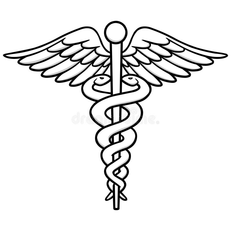 Caduceus-Illustration vektor abbildung. Illustration von griechisch ...