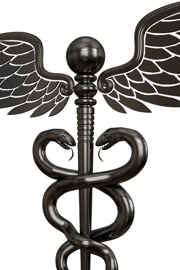 Caduceus stock image. Image of drawing, cobra, gold, mixture - 25745717
