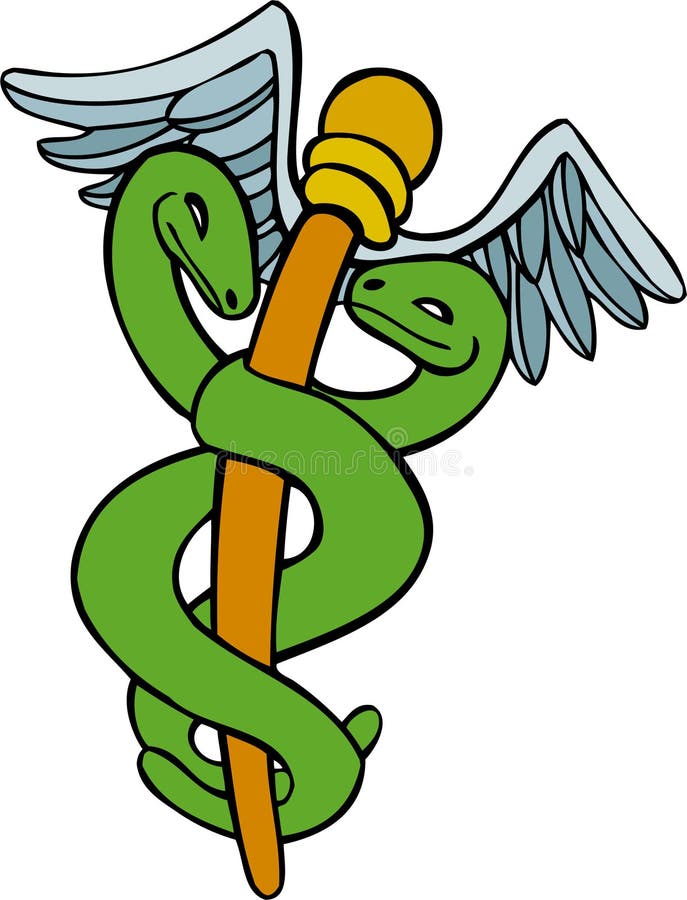 Caduceus Medical Symbol - Cartoon Stock Vector - Illustration of ...