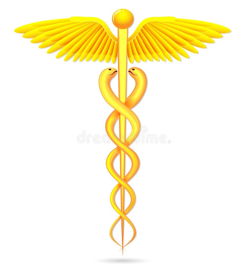 Caduceus stock vector. Illustration of asclepius, emblem - 42685436