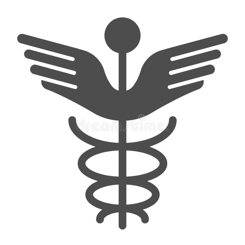 Caduceus Solid Icon. Pharmacy Symbol Vector Illustration Isolated on ...