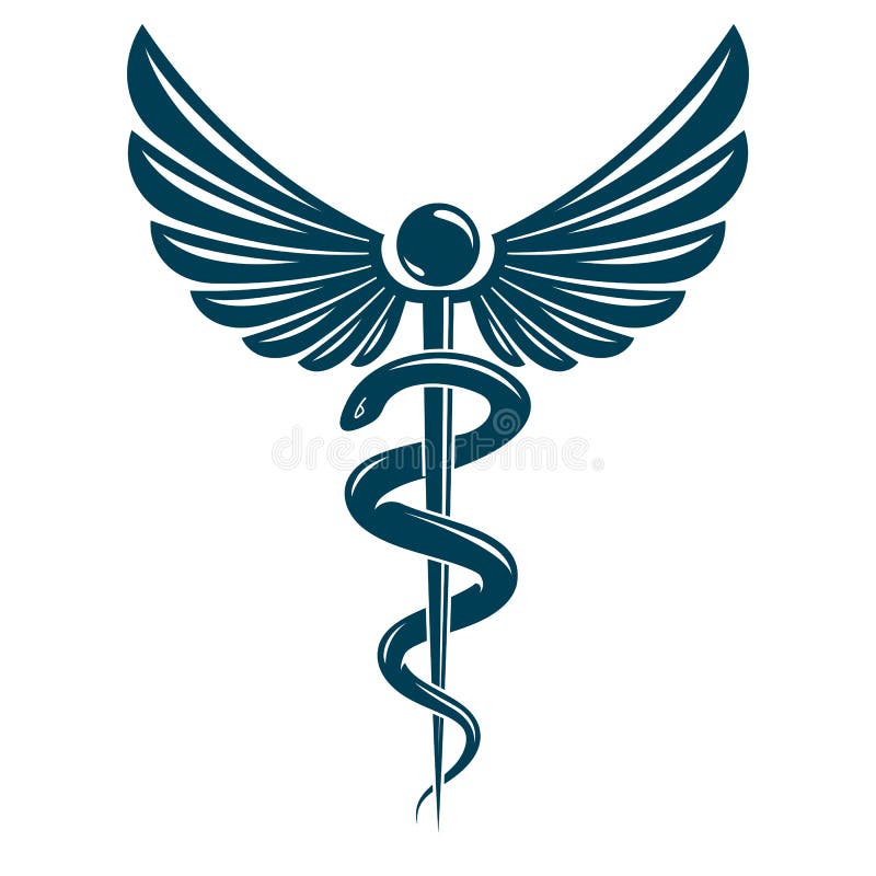 Caduceus Snakes Stock Illustrations – 677 Caduceus Snakes Stock ...