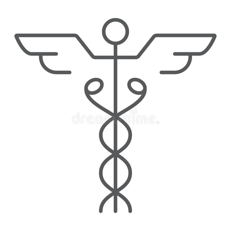 Caduceus Glyph Icon, Medicine and Healthcare Stock Vector ...