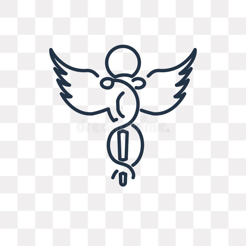 Caduceus Linear Icon. Modern Outline Caduceus Logo Concept on Wh Stock ...
