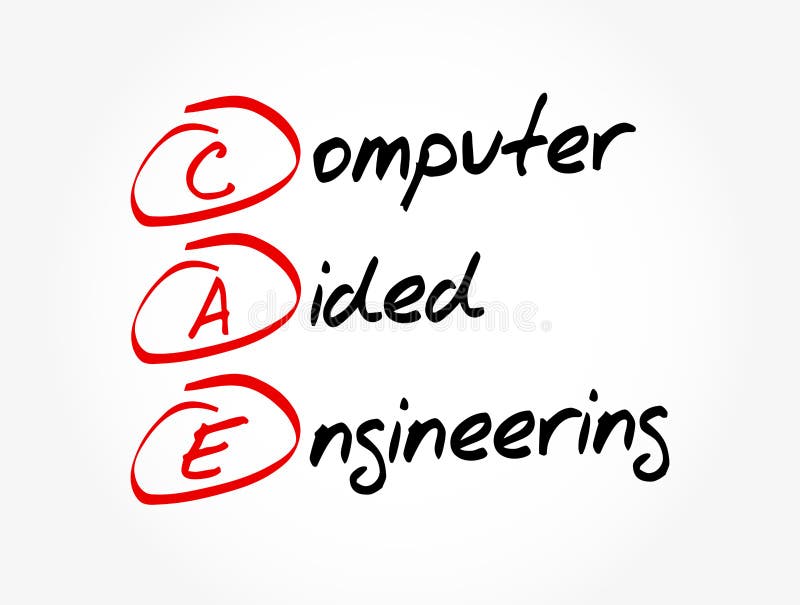 CAE - Computer Aided Engineering Acronym, Technology Concept Background ...