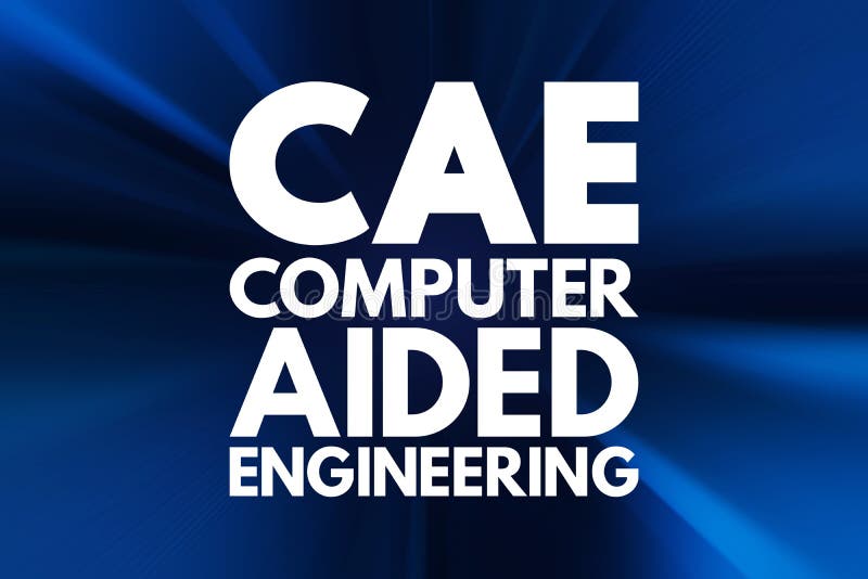 CAE Computer-aided Engineering CAD System. Technology Concept on Screen ...