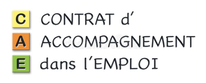 CAE Initials in Colored 3d Cubes with Meaning in French Language Stock ...