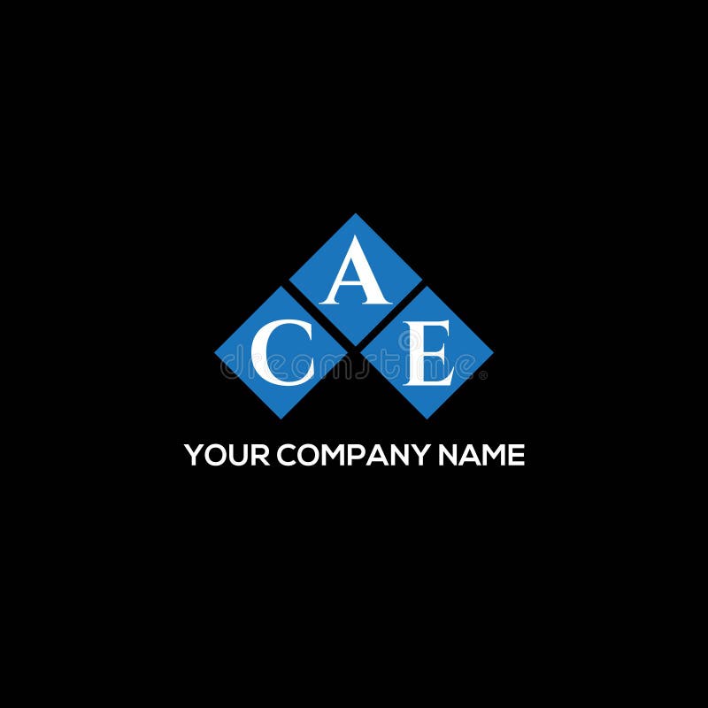 CAE Letter Logo Design on BLACK Background. CAE Creative Initials ...