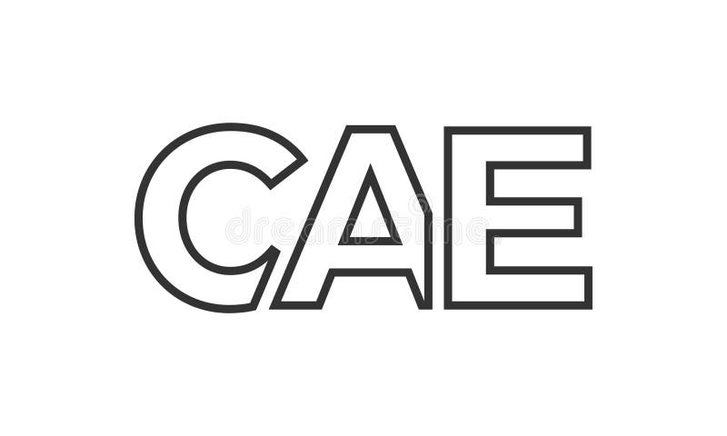 CAE Logo Design Template with Strong and Modern Bold Text. Initial ...