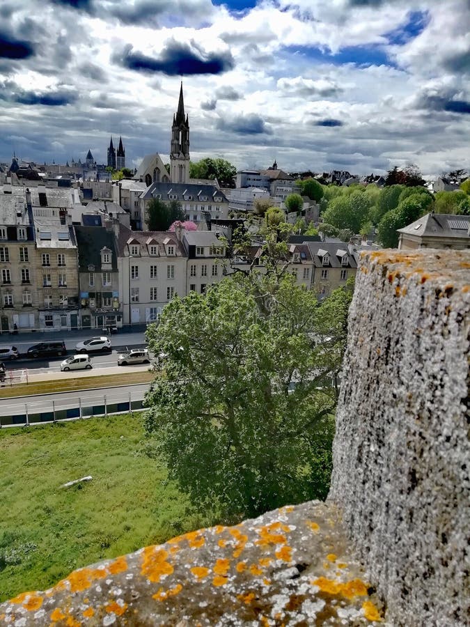 Caen Castle in Normandy France Stock Image - Image of skyline, city ...