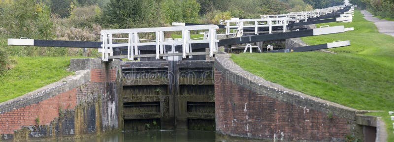 Caen Locks Near Devizes England Stock Photo - Image of completed, water ...