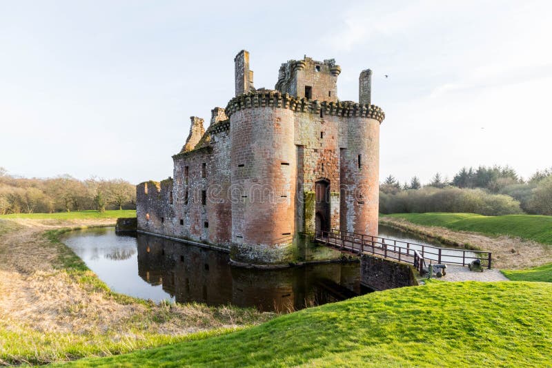 Caerlaverock Castle in Dumfries, UK Stock Image - Image of tower ...