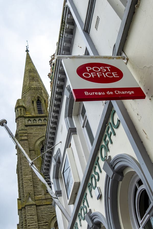 Caernarfon , Wales - May 01 2018 : Post Office on a Windy Day in the ...